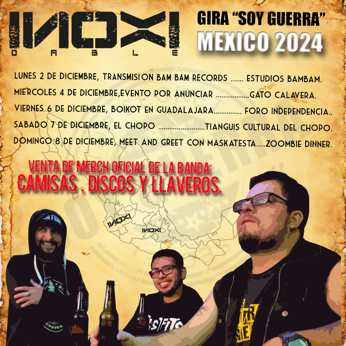 La banda de punk rock inoxidable de Costa Rica regresa a México en su ...